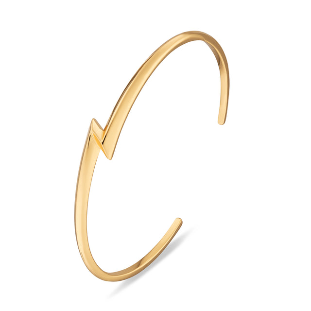 Lightning Bolt Adjustable Open Bangle | Scream Pretty