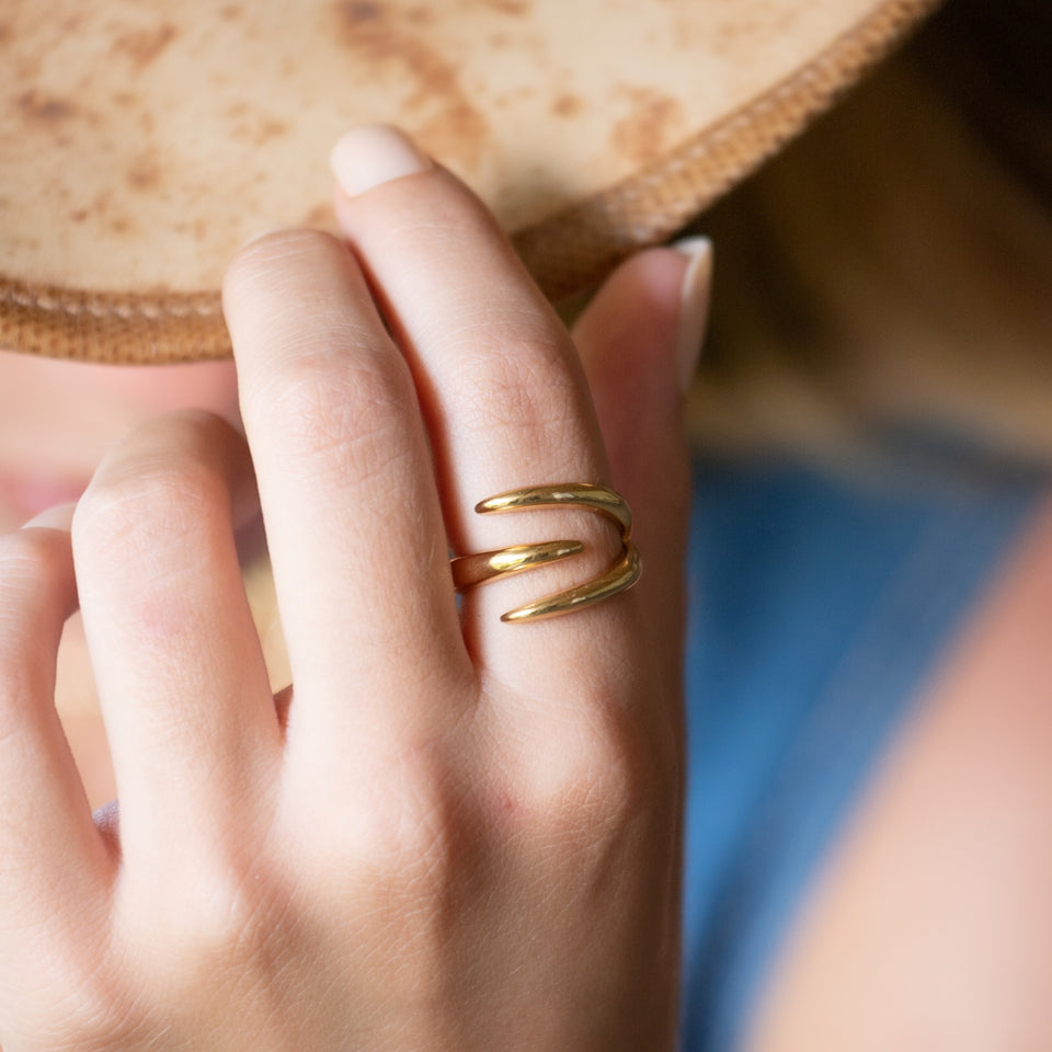 Claw Triple Band Open Ring | Silver & Gold – Scream Pretty