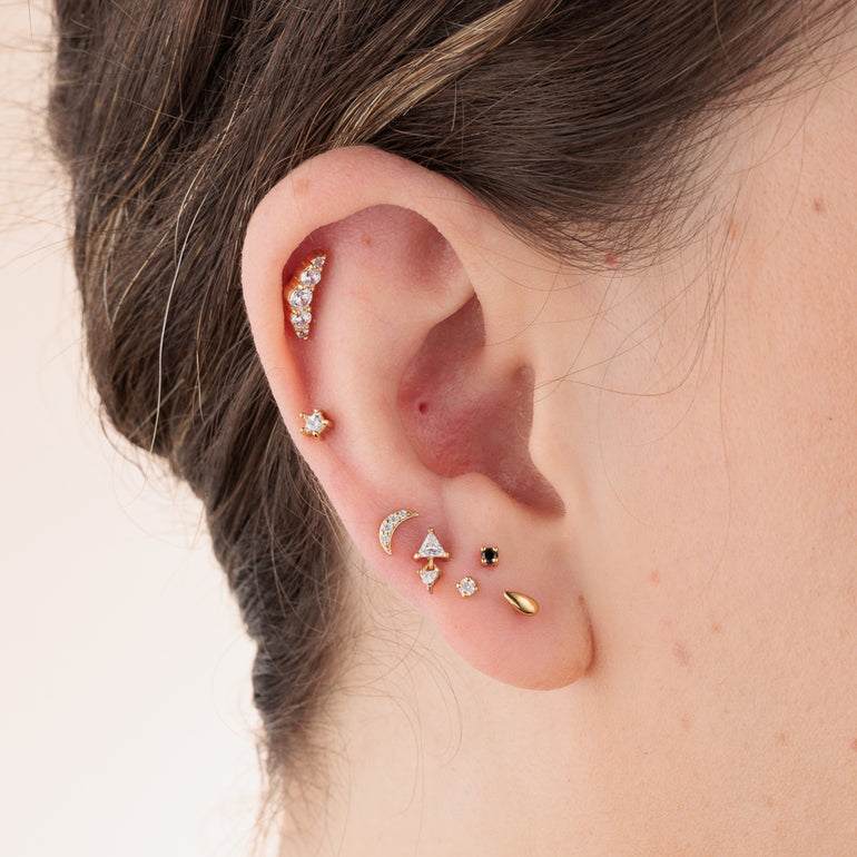 Flat Back Labret Earrings | Silver & Gold – Scream Pretty
