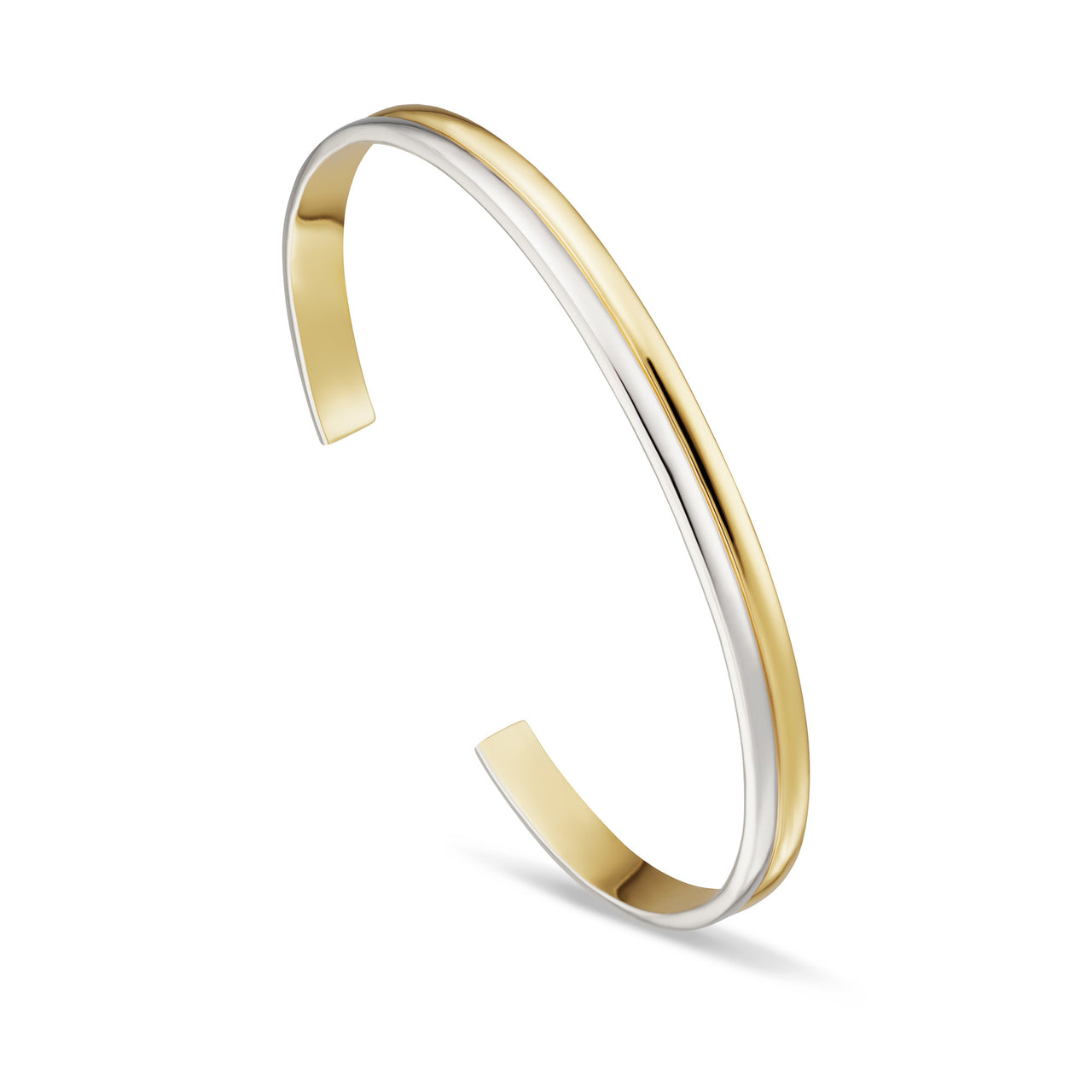 Mixed Metal Bangle Bracelet | Silver & Gold | Scream Pretty